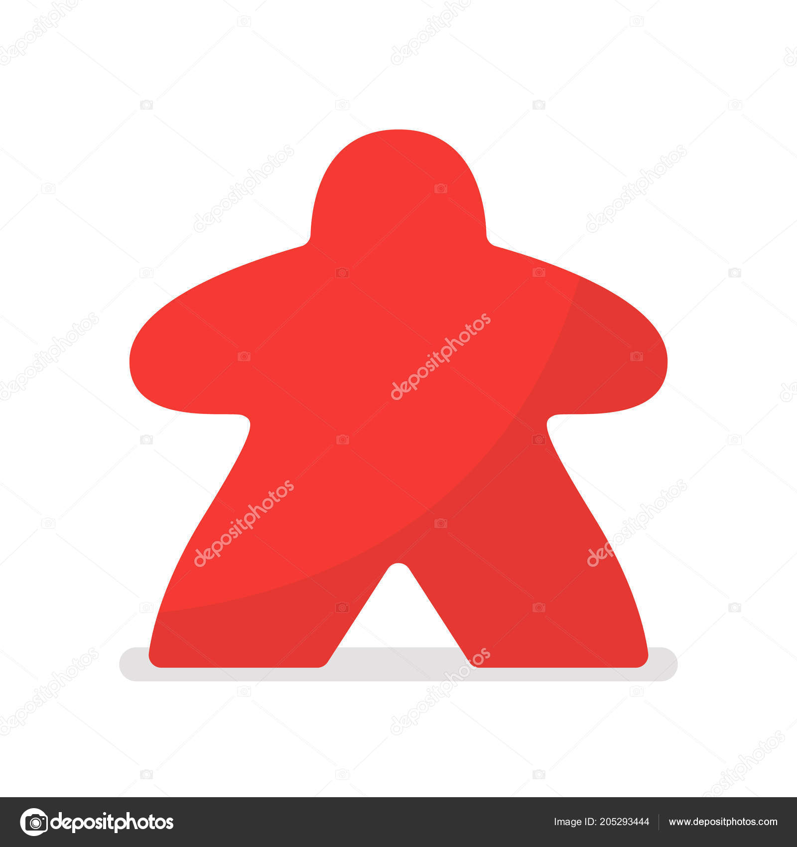 Red Meeple Vector Illustration Symbol Family Board Games Stock Vector ...