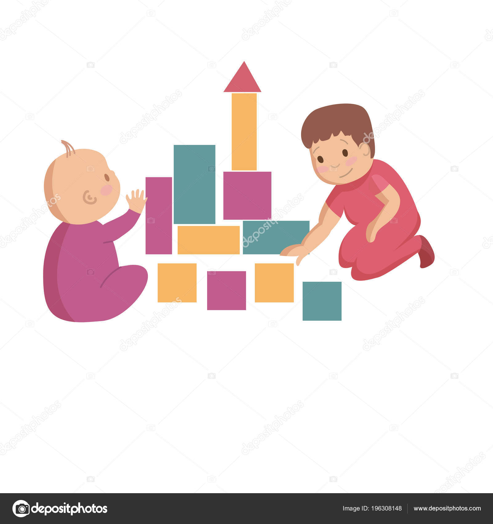 Kids Building Blocks Clipart