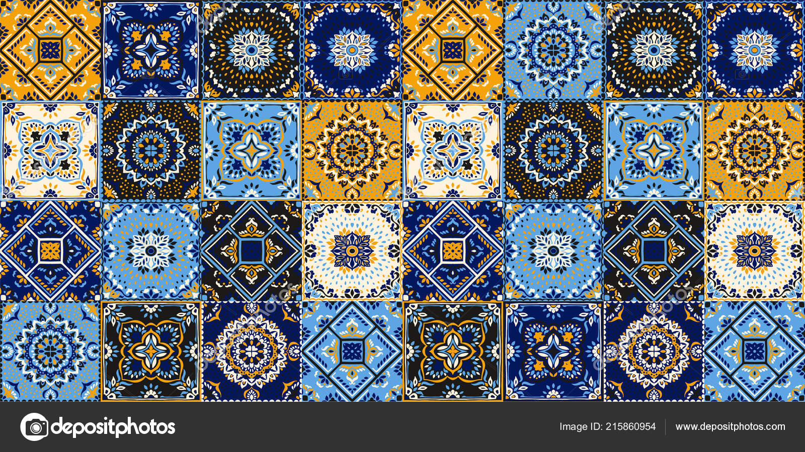 Talavera pattern. Indian patchwork. Azulejos portugal. Turkish ornament. Moroccan tile mosaic ...