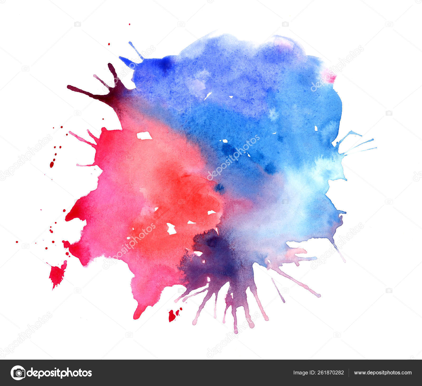 Watercolor Drawing Background Blue Red Color Stock Photo by ©Sucares ...