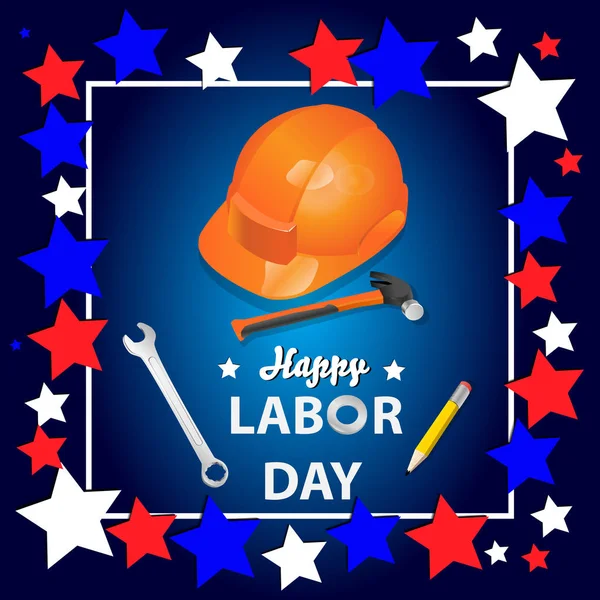 Happy Labor Day Banner Design Template Vector Illustration Stock