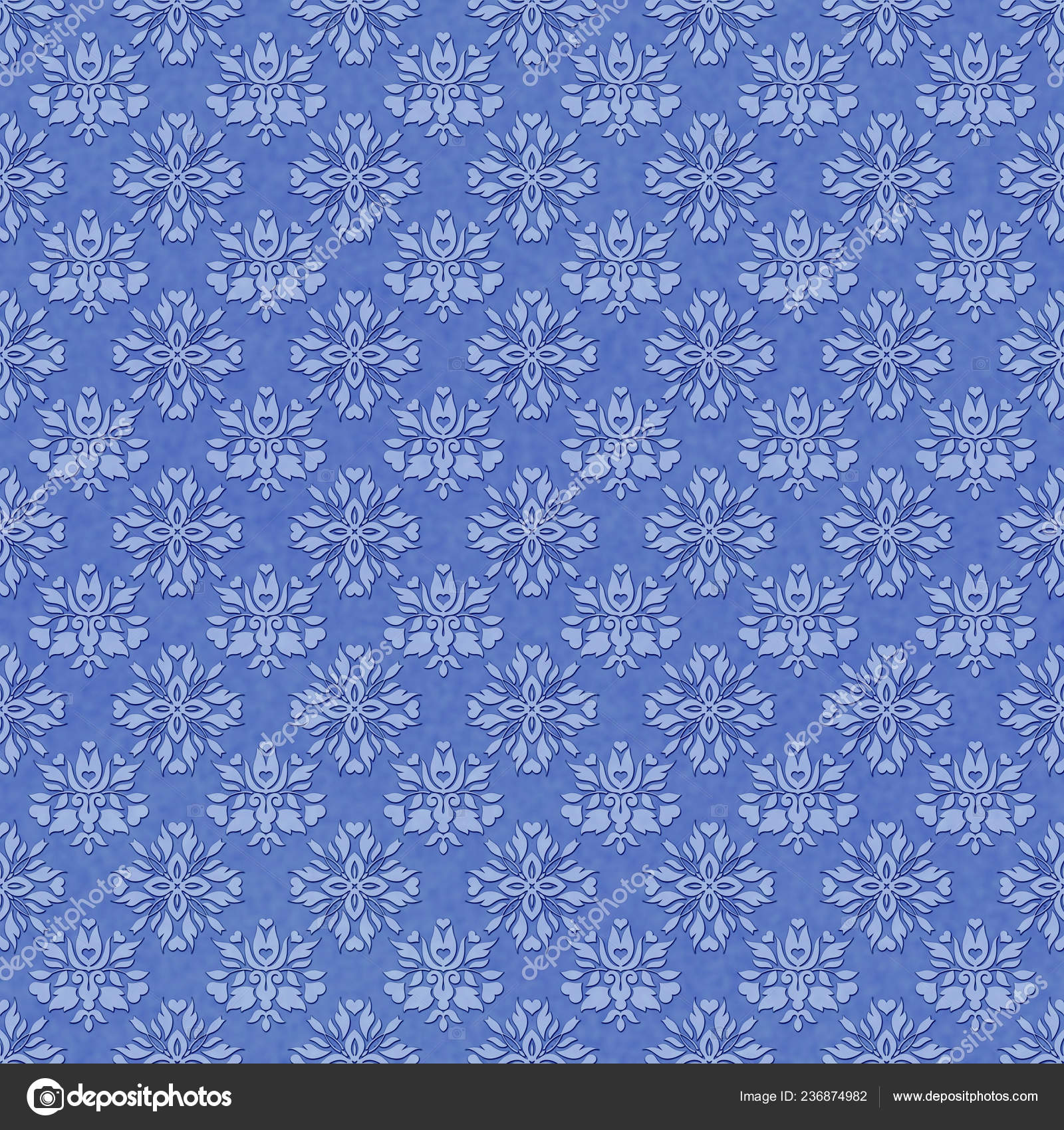 Seamless Dusty Blue Damask Pattern Stock Photo by ©SongPixels 236874982