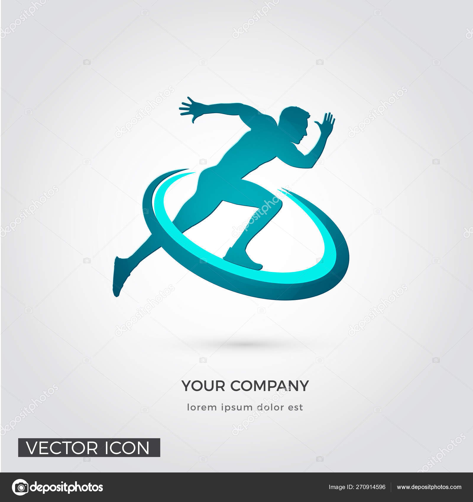 Man Running Cross Symbol Silhouette Logo Icon Stock Vector by ©nastazia ...
