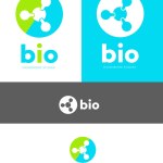 Bio technology logo with abstract color genetic microorganism structure ...