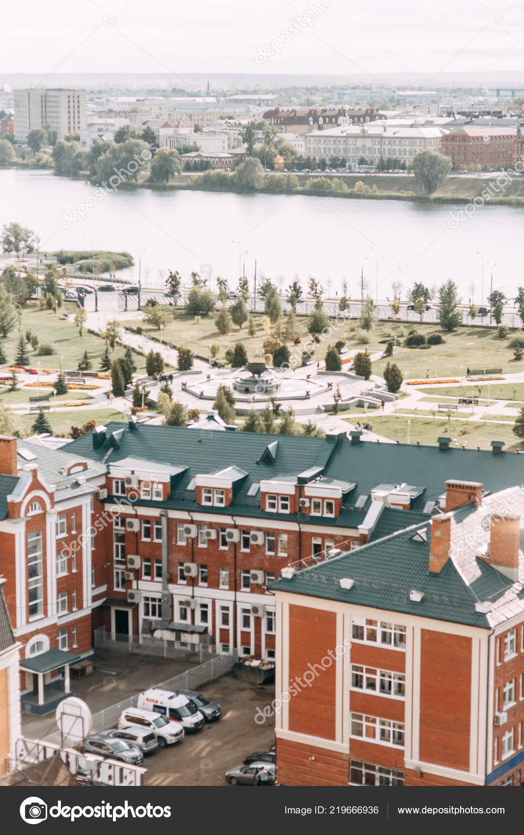 Panoramic View Kazan High Rise Building Streets Main Attractions Palm ...