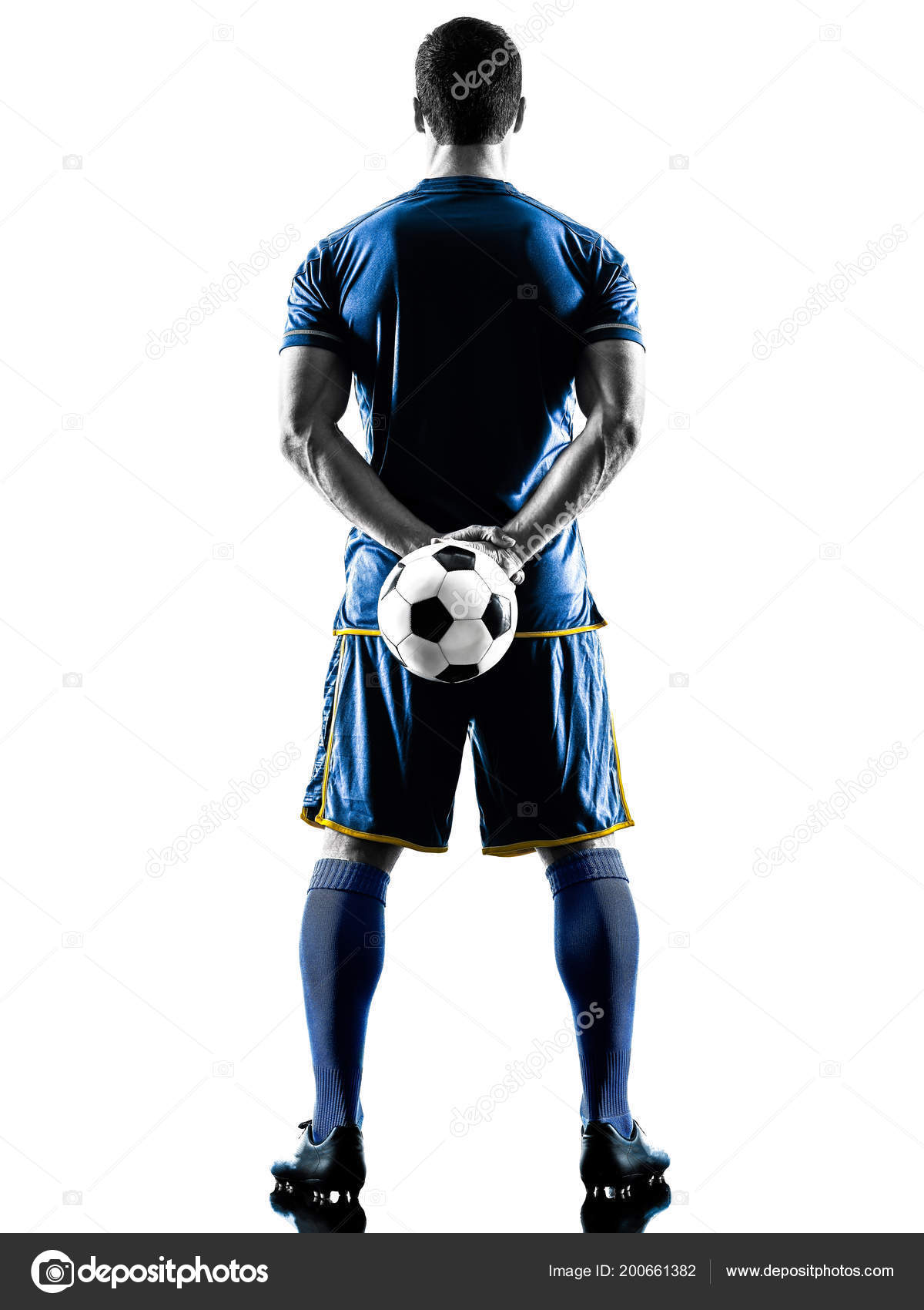 Standing Football Player Silhouette