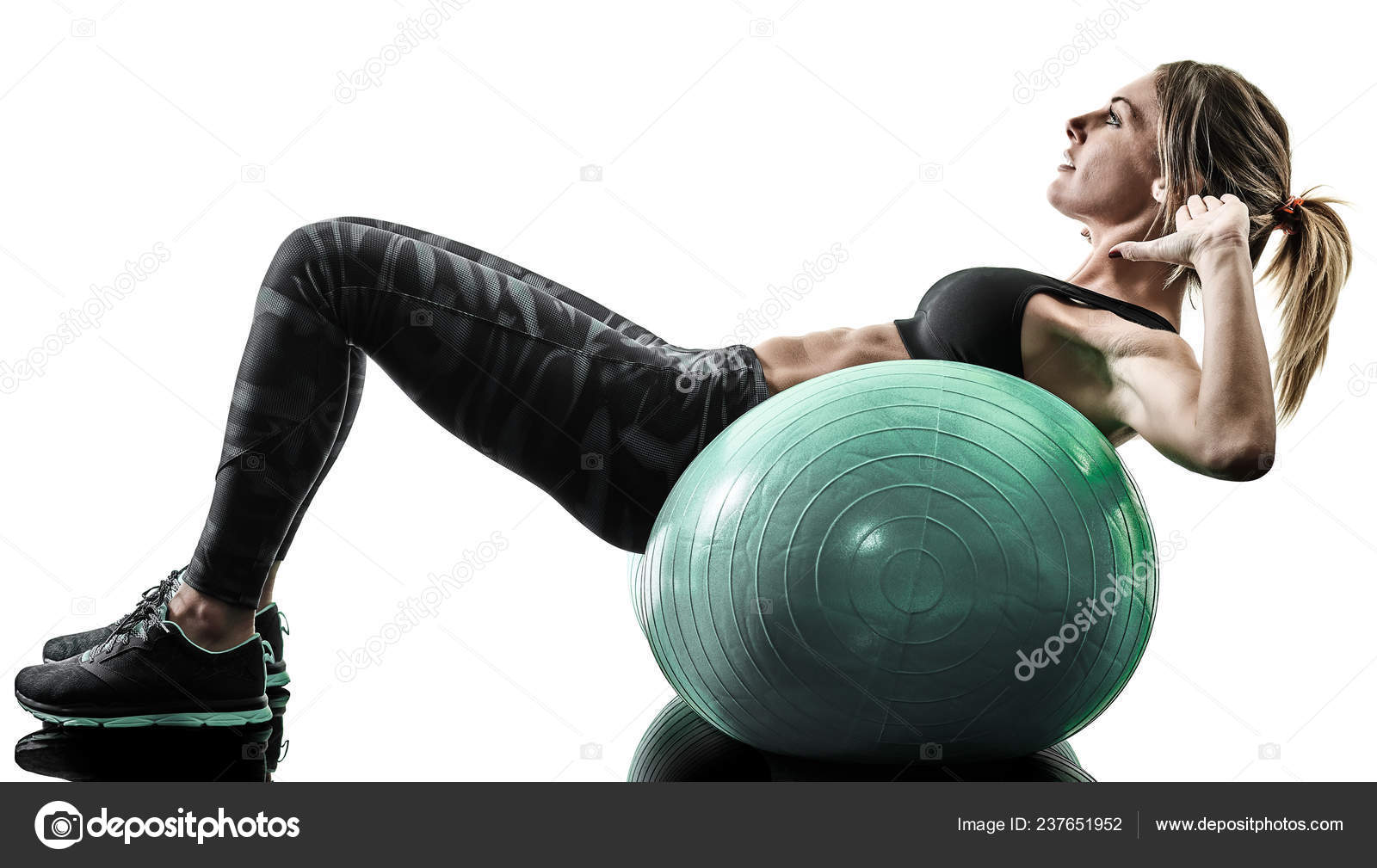 Dumbbell Ball Crunch