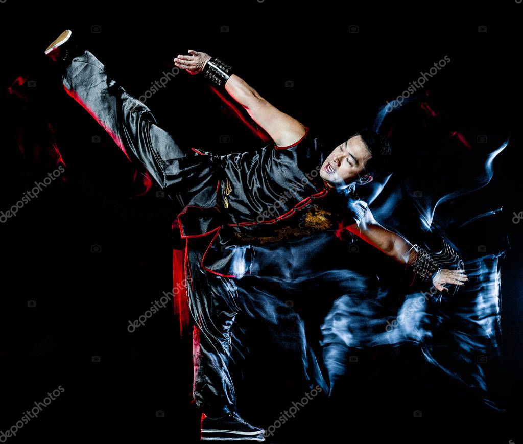 whushu chino boxeo kung fu Hung Gar luchador aislado hombre 2024