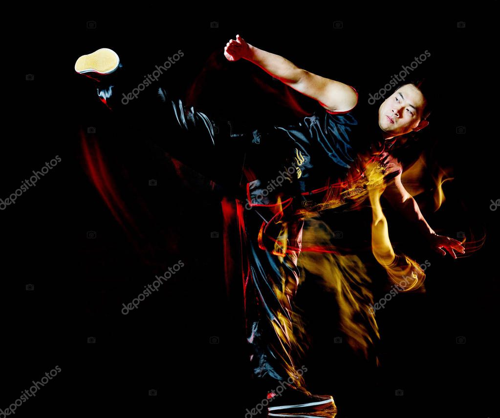 whushu chino boxeo kung fu Hung Gar luchador aislado hombre 2024