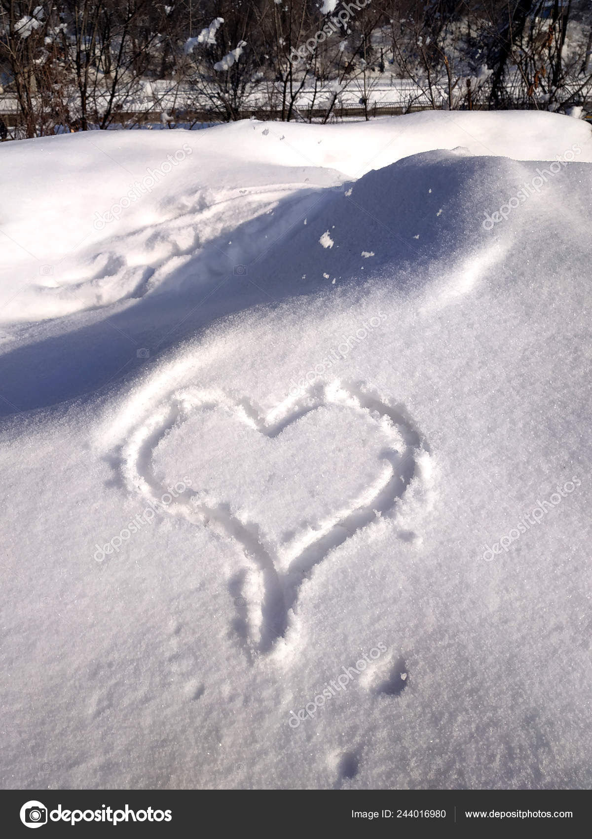 Drawing Heart Snow Original Background Cards Invitations ...