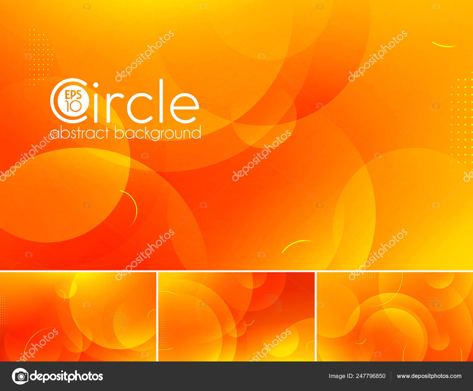 Circle abstract background - orange Stock Vector by ©dewanara 247796850