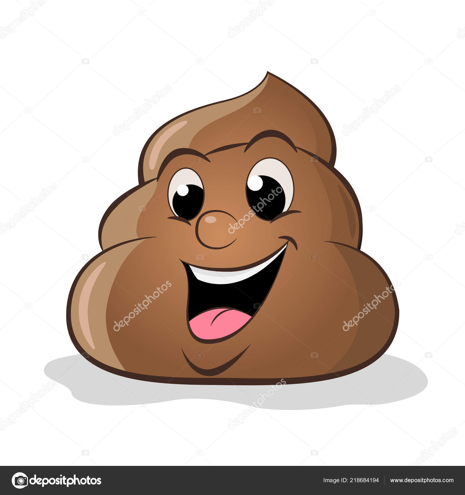 Divertido Dibujo Animado Caca Vector Ilustración Vector de stock ...