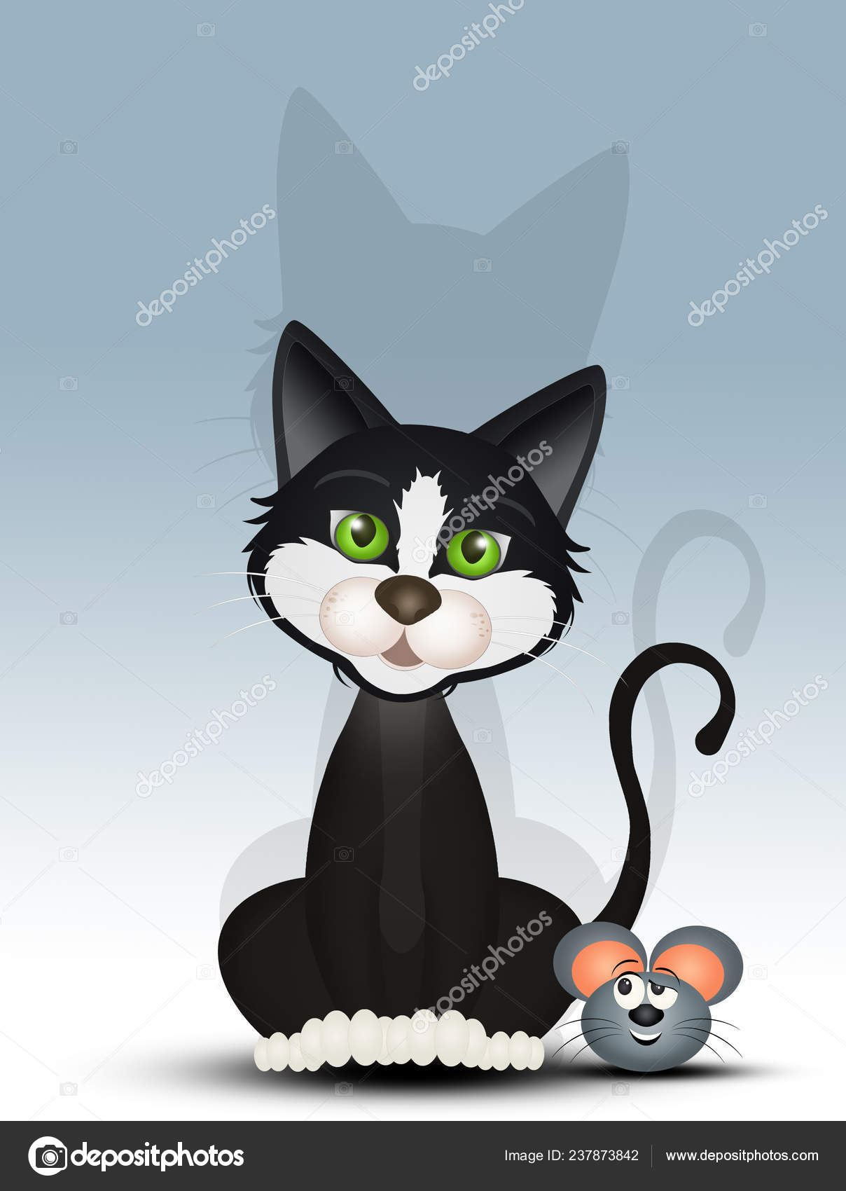 Illustration Black Cat Mouse ⬇ Stock Photo, Image by © adrenalina ...