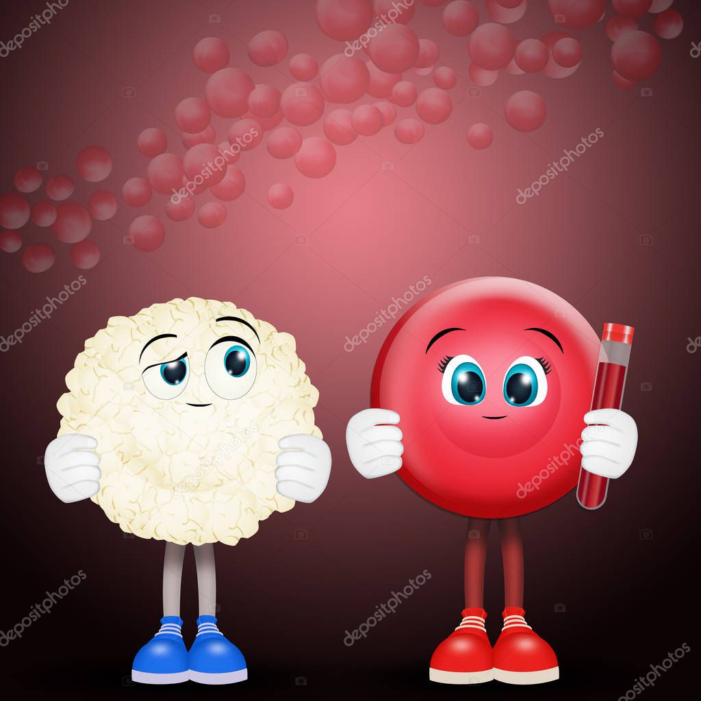 ilustración de glóbulos rojos y blancos 2023