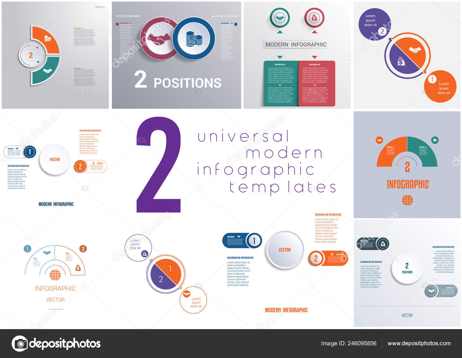 Set Universal Templates Elements Infographics Conceptual Cyclic ...