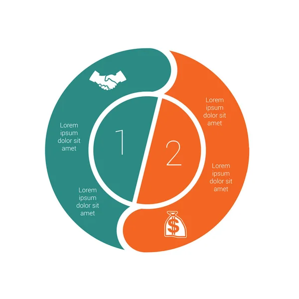 Infographic Circular Cyclic Process Template Colored Pie Charts Ring ...