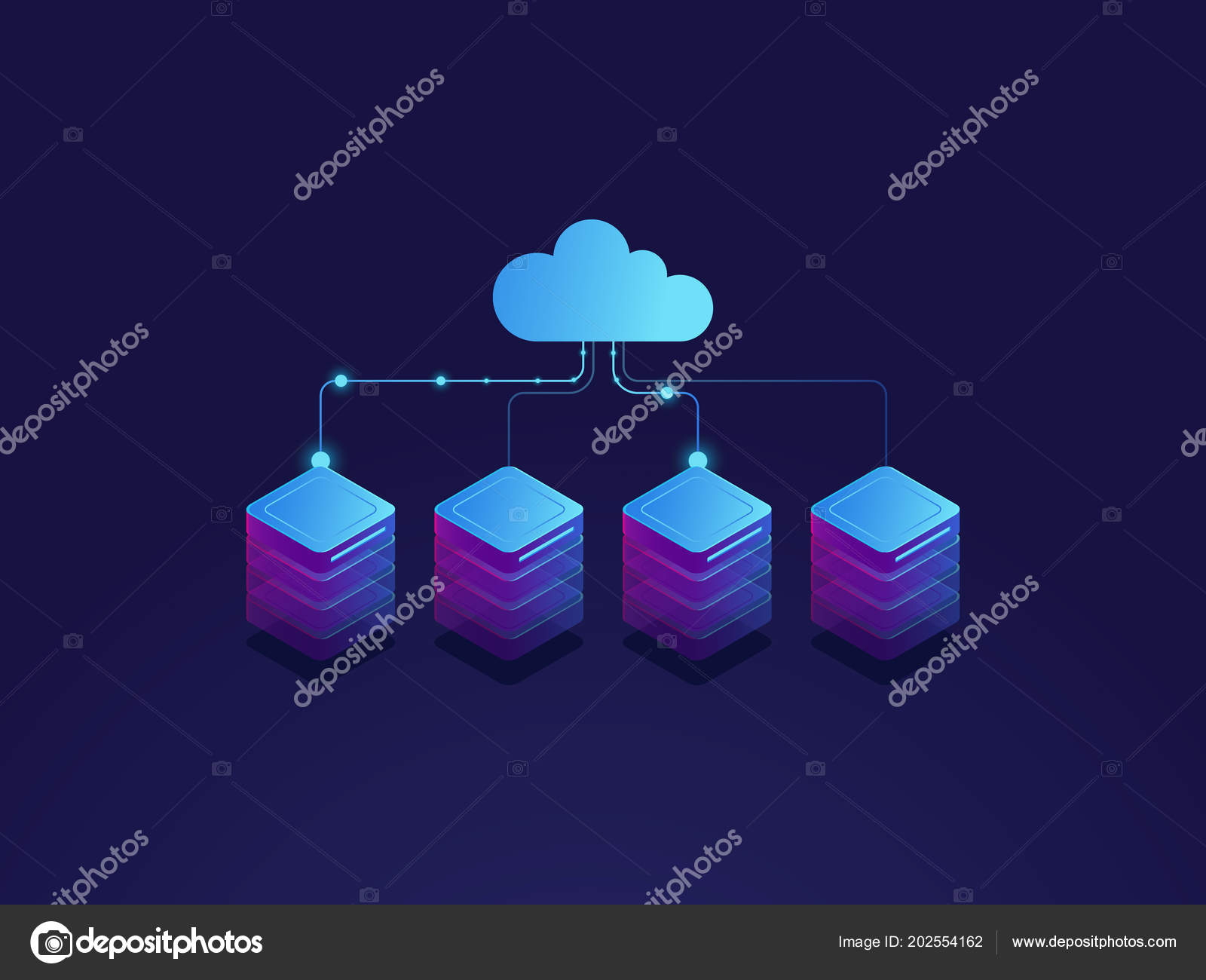 Server Room Cloud Storage Icon Data Center Database Concept Data Stock Vector By ©modpic 202554162