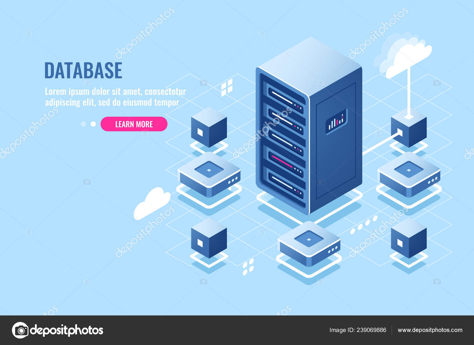Isometric Icon Server Room Rack Vector Illustration — Stock Vector ...