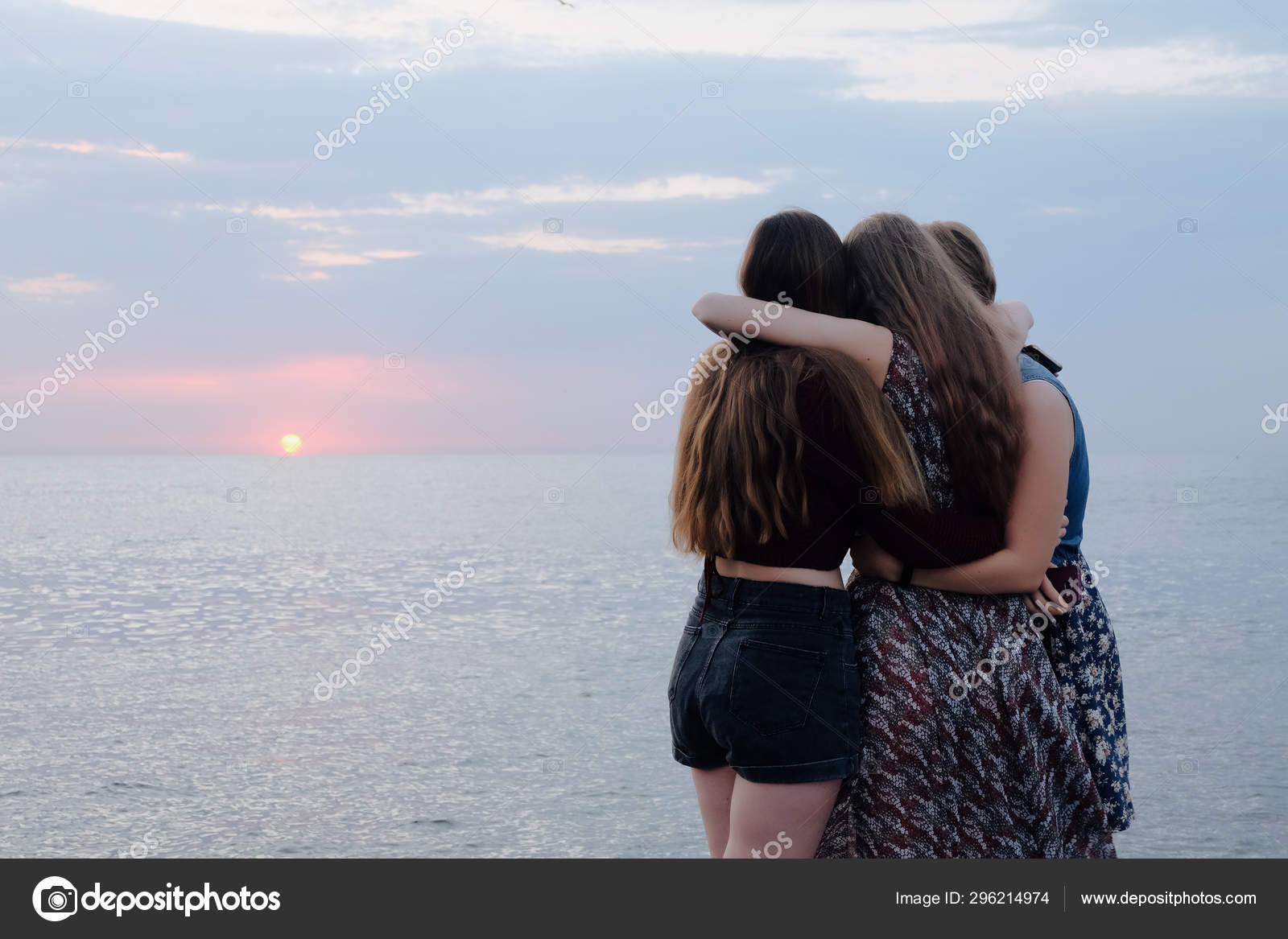 Three Girls Hugging