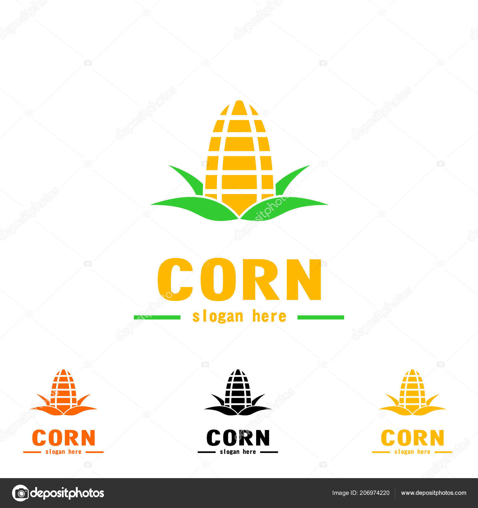 Corn Logo Design Creative Logo Graphic Design Stock Vector by ...