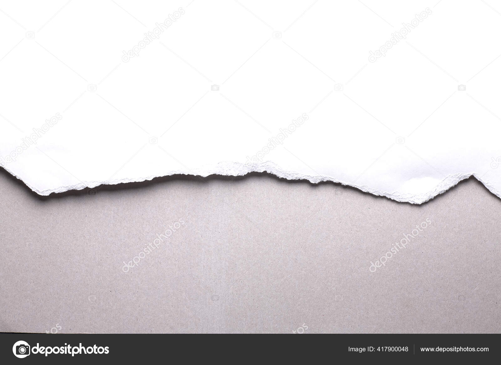 White Torn Paper Gray Background Collection Paper Rip Stock Photo by ...