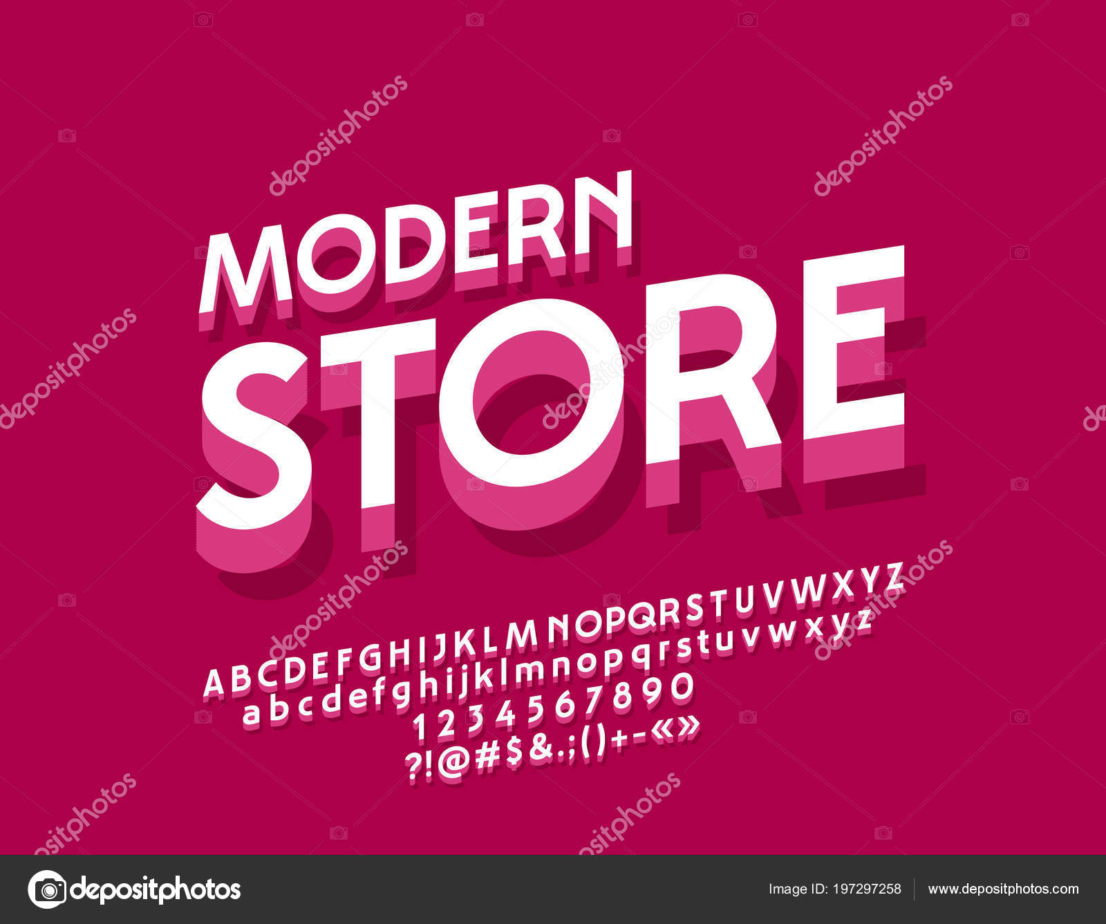 Font Text Modern Store Vector Set Alphabet Letters Numbers Symbols ...