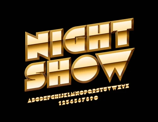 Vector Chic Logo Golden Show Fuente Exclusiva Girada Letras Números ...