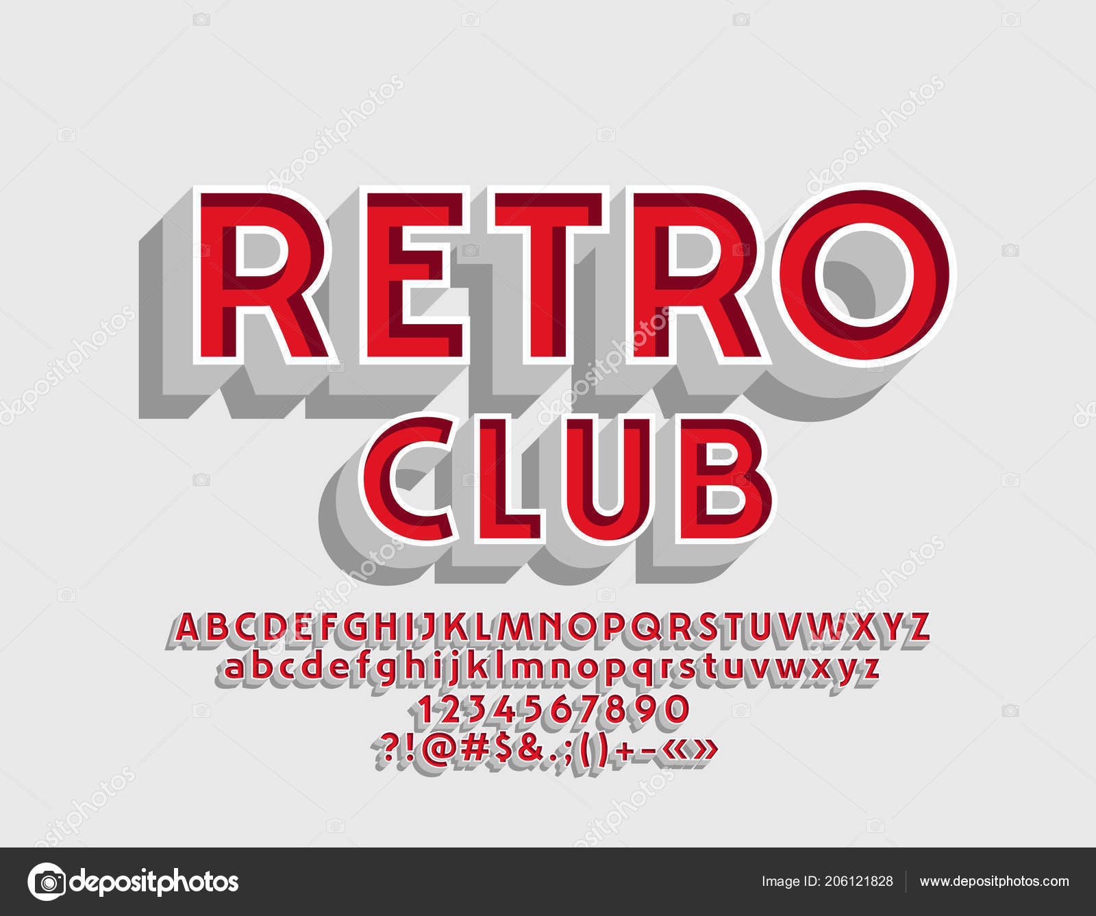 Vector Logo Retro Club Vintage Bright Font Cute Design Style Stock ...