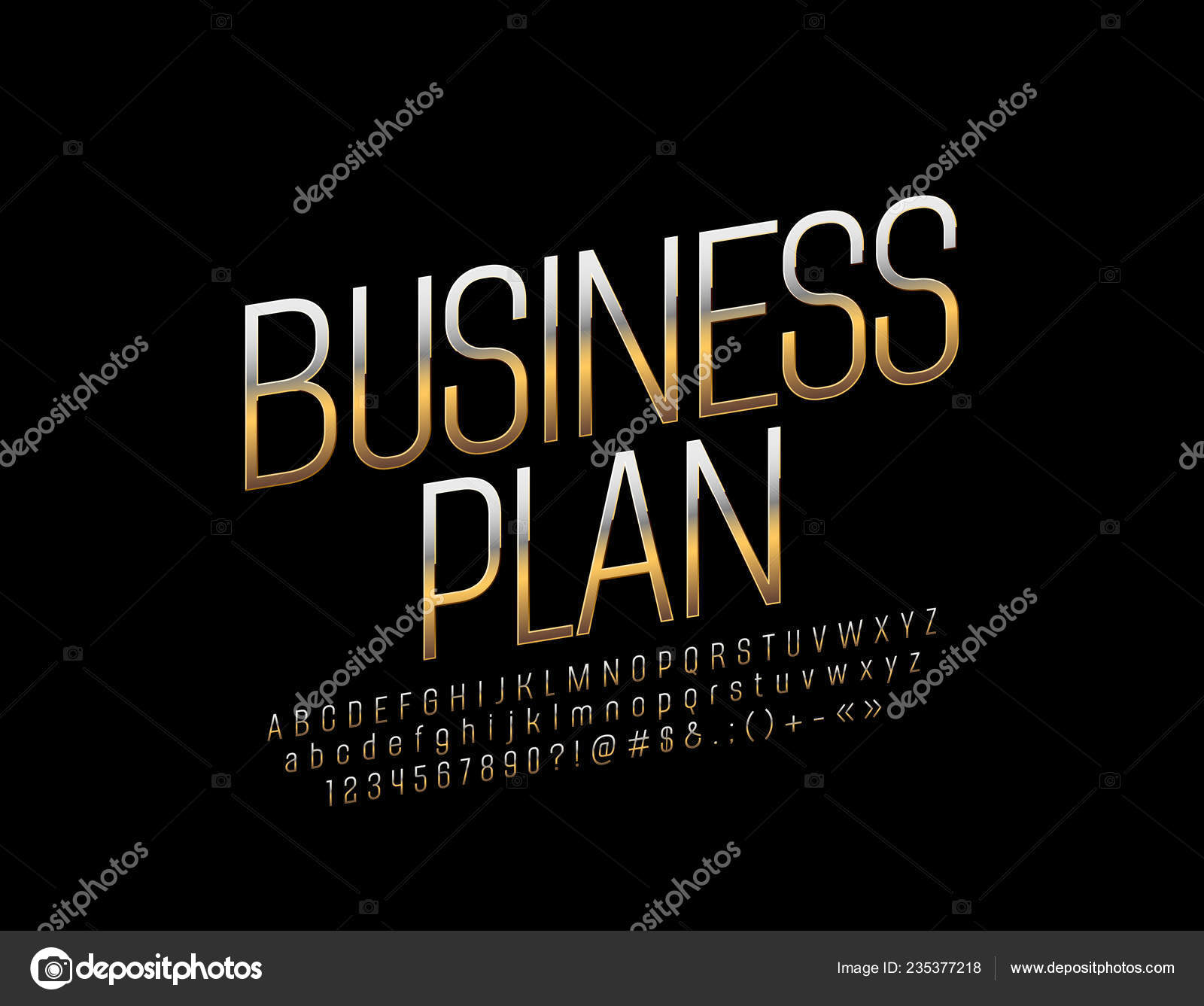 Vector Stylish Sign Business Plan Rotated Exclusive Alphabet Letters ...
