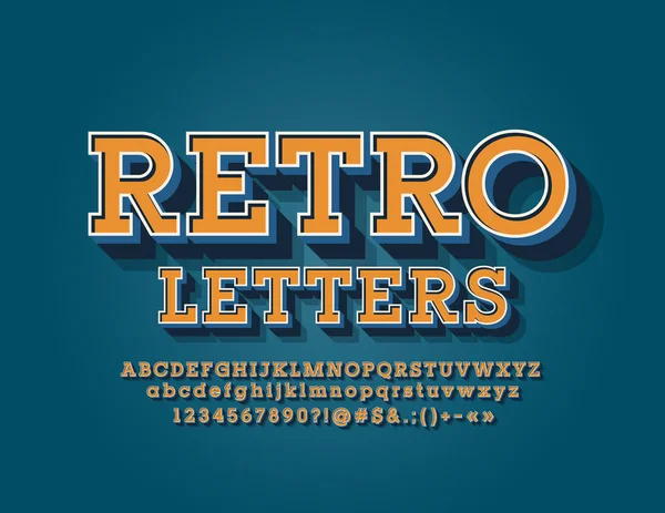 Vector Set Retro Letters Numbers Symbols Stock Vector by ©dgbomb 179917514