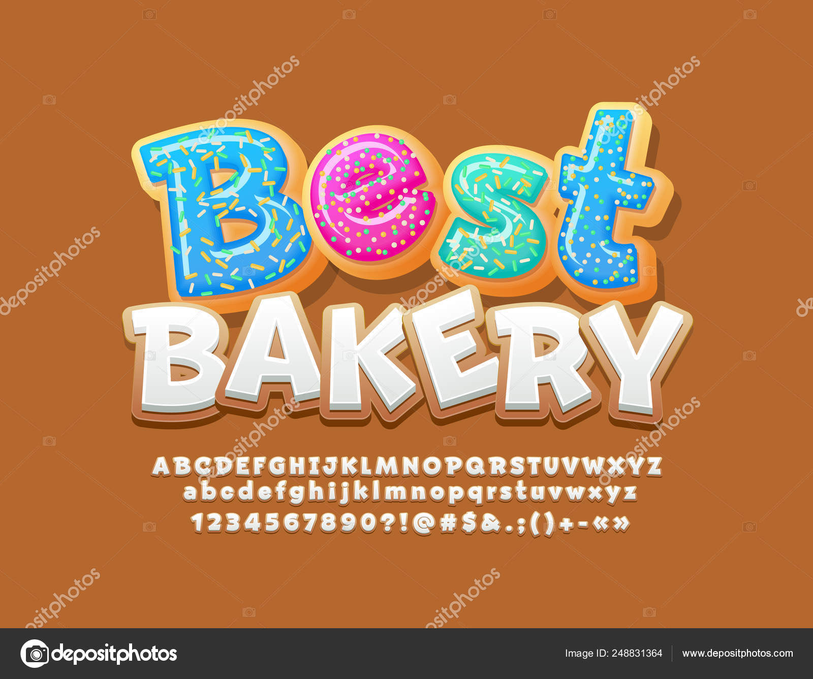 Vector Sweet Logotype Best Bakery Cookie Font Gingerbread Icong ...