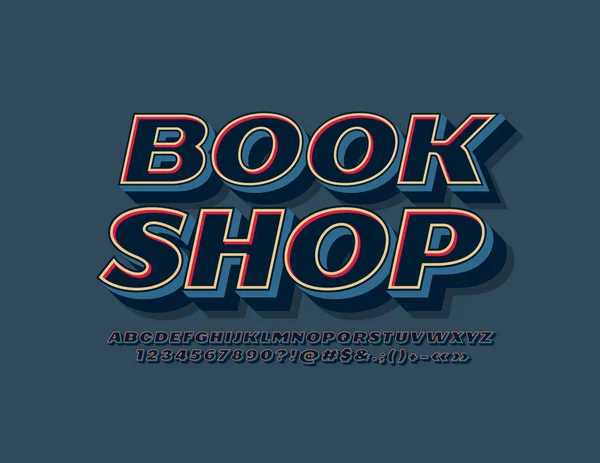 Vector Stylish Sign Book Club Cool Font Bright Alphabet Letters Stock ...