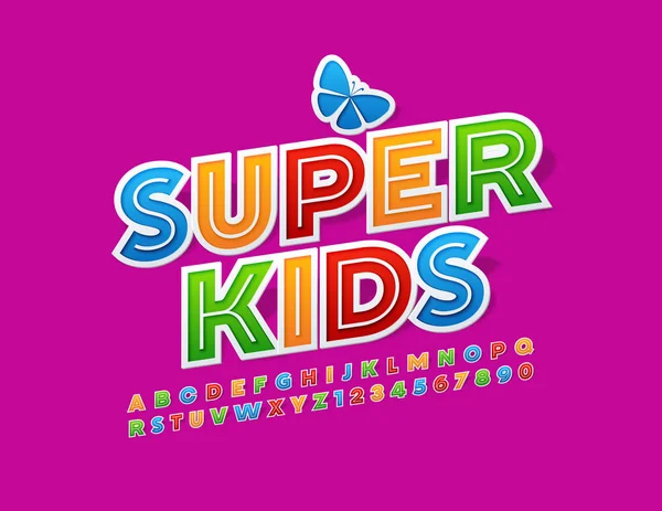 Vector Cute Emblem Best Kids Creative Colorful Alphabet Letters Numbers Stock Vector by ©dgbomb ...