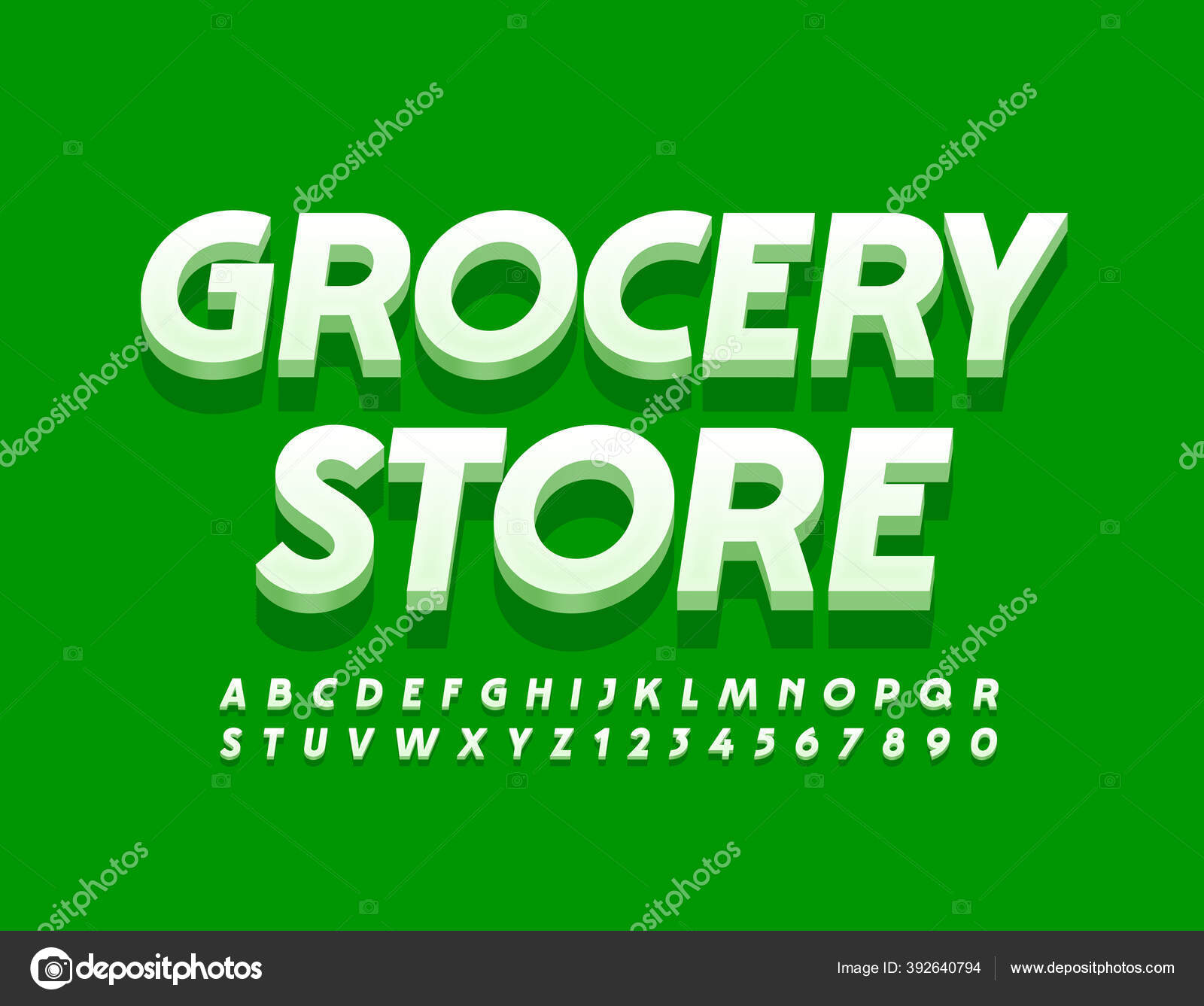 Vector Business Logo Grocery Store White Font Modern Style Alphabet ...