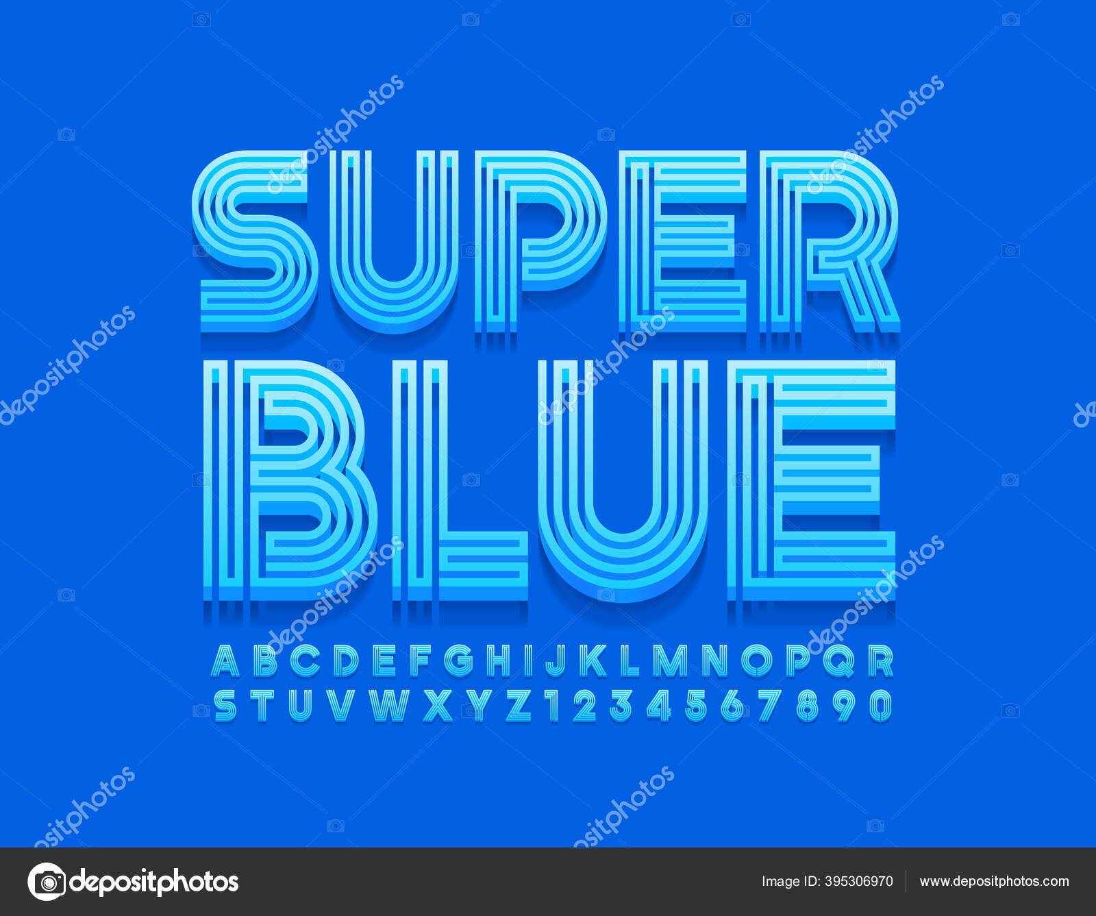 Vector Super Blue Maze Font Abstract Style Alphabet Creative Line Stock ...