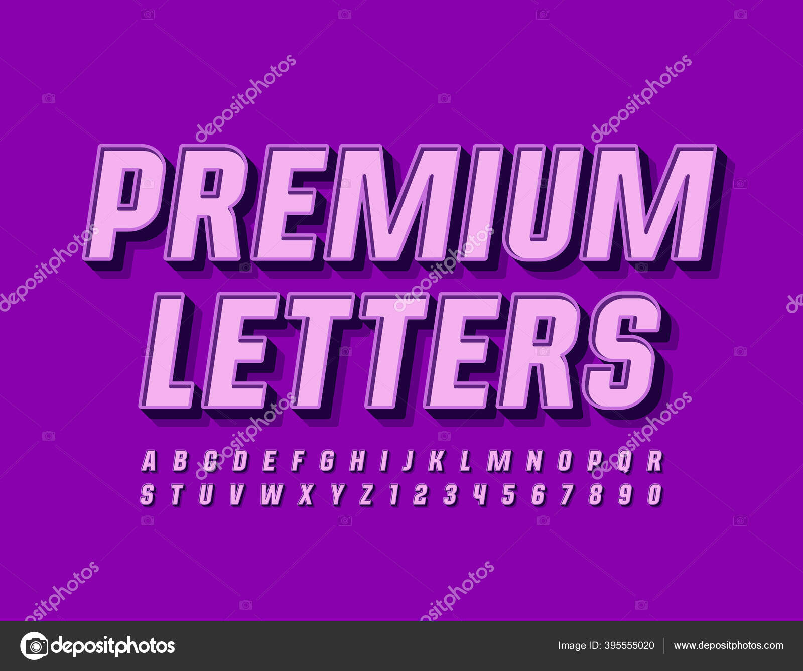 Vector Violeta Letras Números Del Alfabeto Premium Fuente Moda Vector ...