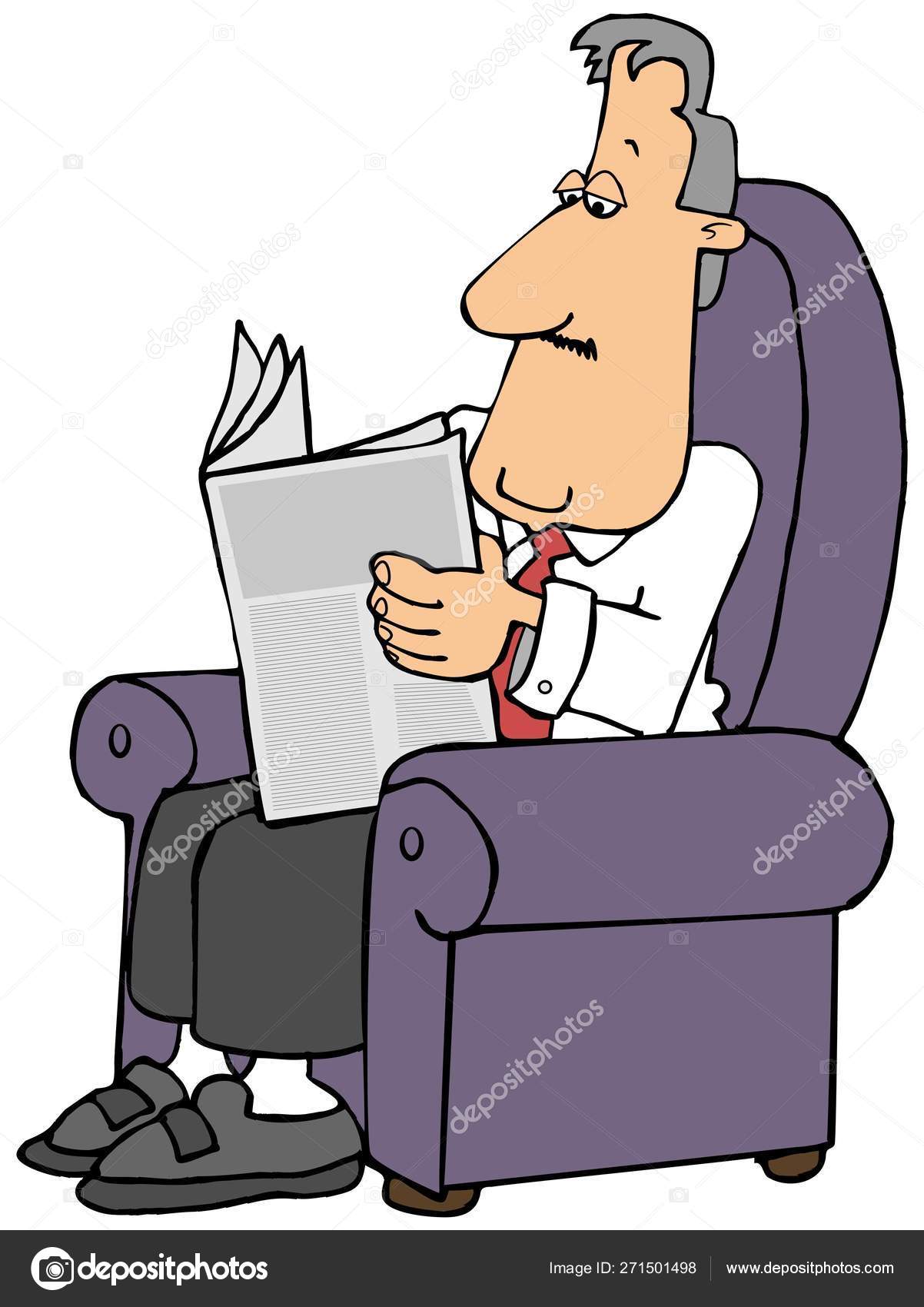 Cartoon Person Sitting On A Chair