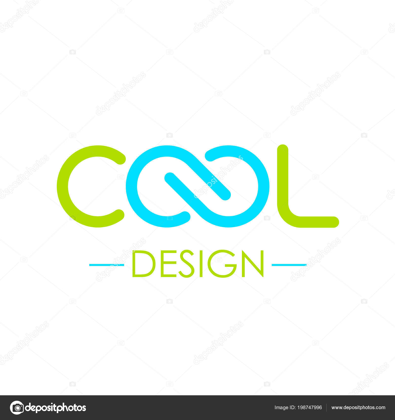 Cool Word Logo Infinity Symbol Illustration Isolated White Background ...