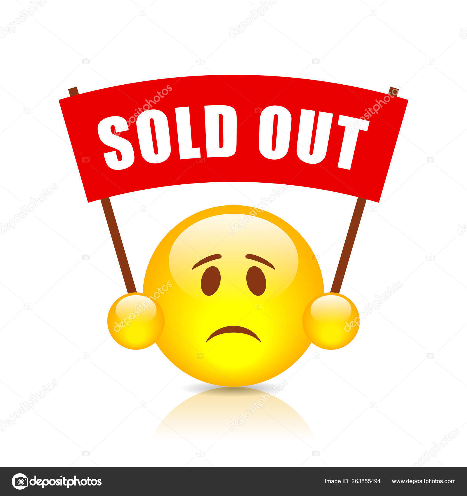 Sorry Sold Out Sign Sorry Sold Out Sign