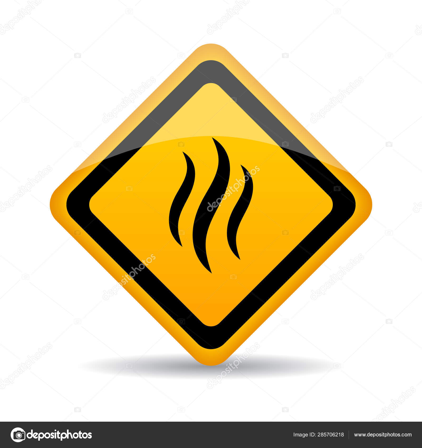 Signo plano del vector de advertencia de humo vector, gráfico vectorial ...