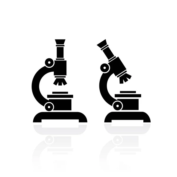 Microscope Vector Pictogram Set Illustration Isolated White Background ...