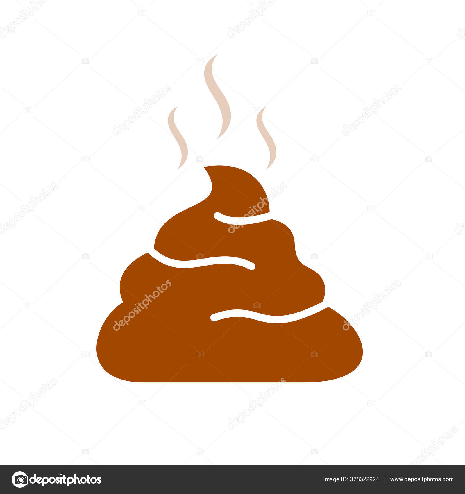 Poop Vector Illustration Isolated White Background Stock Vector by ...