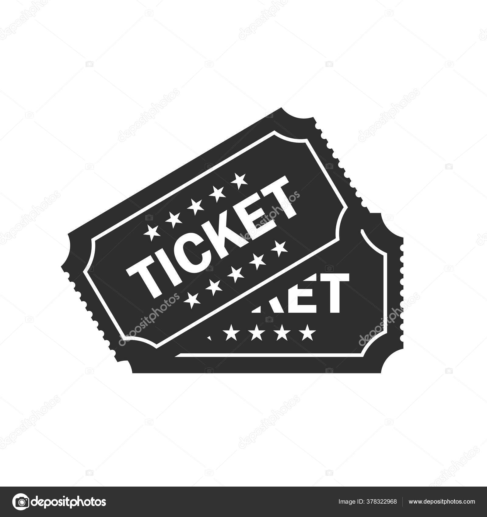 Ticket Icon Vector Illustration Isolated White Background Stock Vector ...