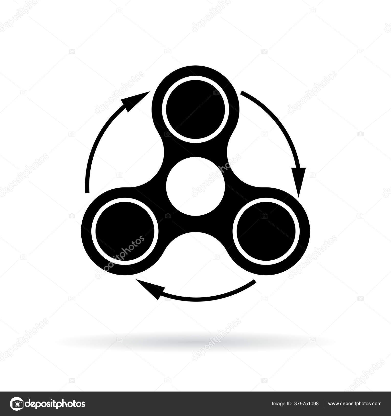 Spinner Rotation Vector Pictogram Illustration Isolated White ...