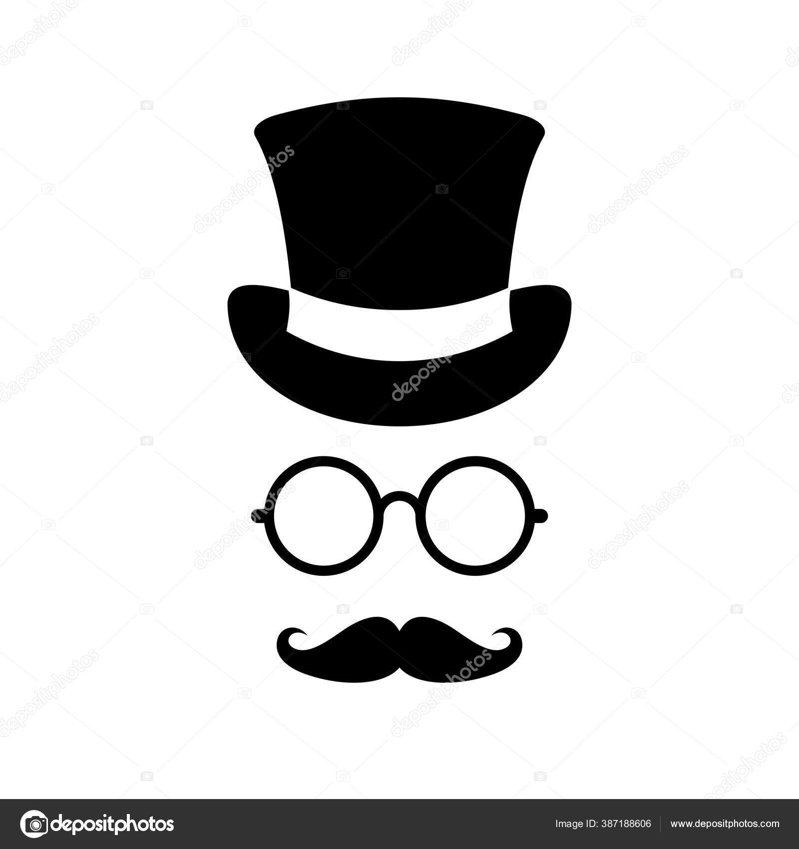 Old Fashioned Man Vector Icon Isolated White Background Stock Vector by ...