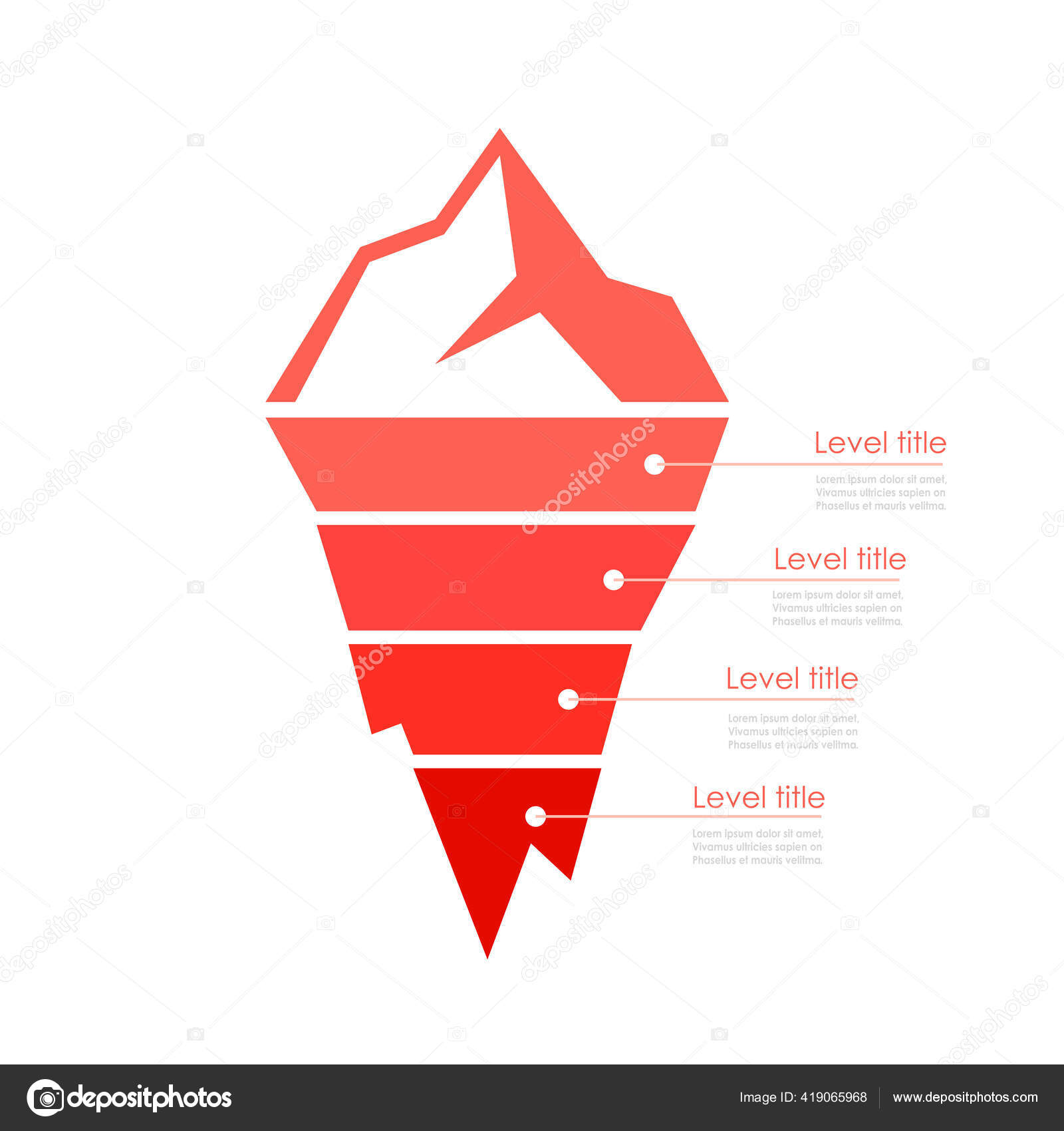 Iceberg Layered Diagram Risks Analyze Stock Vector Image by ©Arcady ...