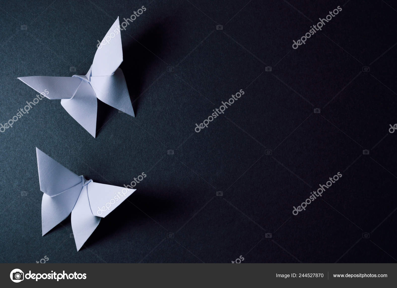 Origami Figure Paper White Background Ideal Your Education Projects ...