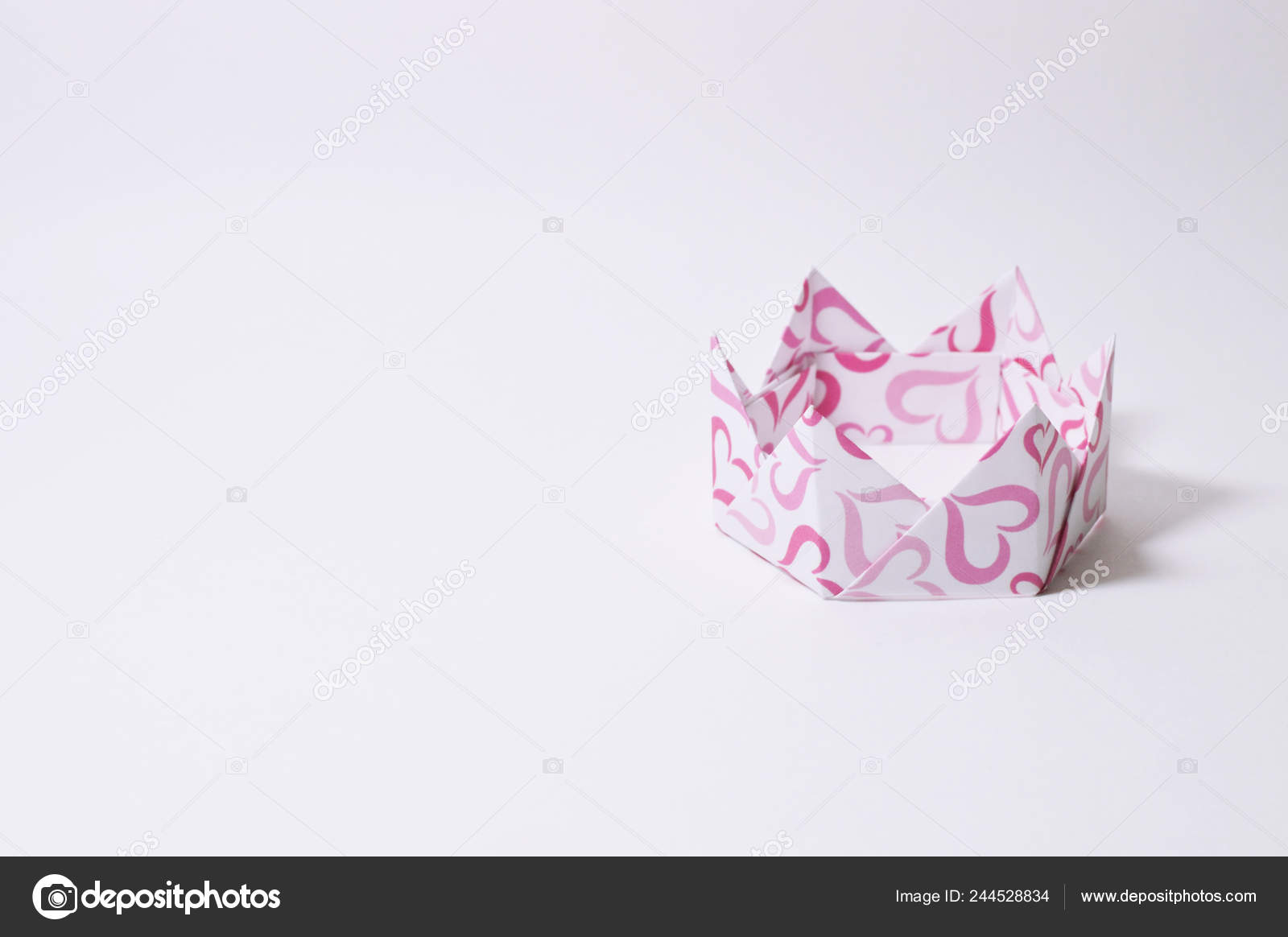 Origami Figure Paper White Background Ideal Your Education Projects ...