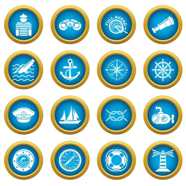 Nautical icons set, simple style Stock Vector Image by ©ylivdesign ...