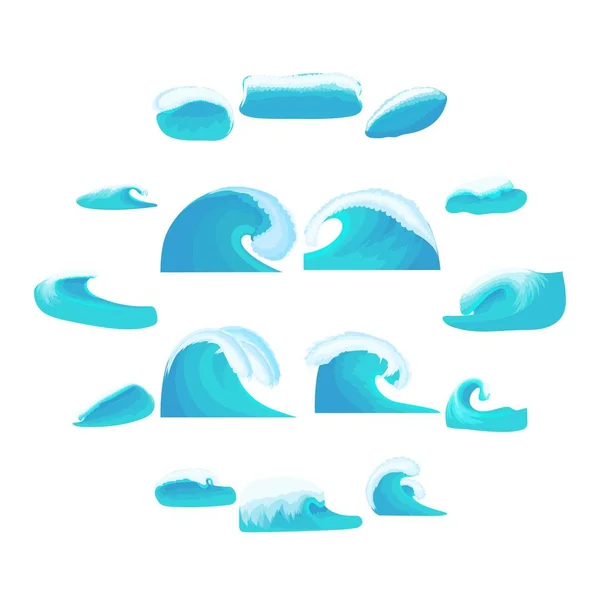 Sea waves icons set, cartoon style — Stock Vector © ylivdesign #130116434 Sea waves icons set, cartoon style — Stock Vector © ylivdesign #130116434